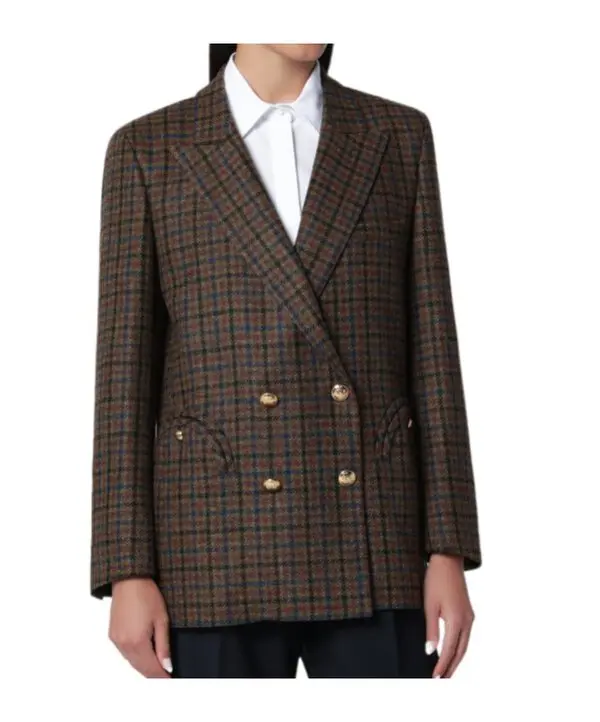 BLAZÉ MILANO Double-breasted Blazer - Brownish-green