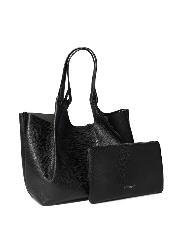 GIANNI CHIARINI Large Leather Shoulder Bag