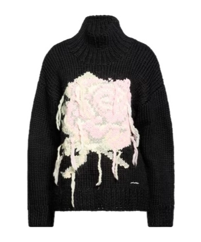 GANNI Wool Turtleneck Sweater - Black