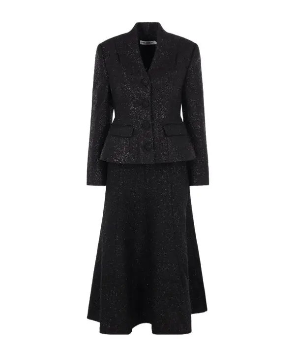 SELF-PORTRAIT Long-sleeved Dress - Black
