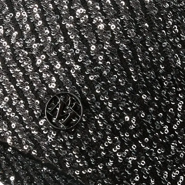 MAISON MICHEL Sequin-embellished Logo-plaque Beanie Hat