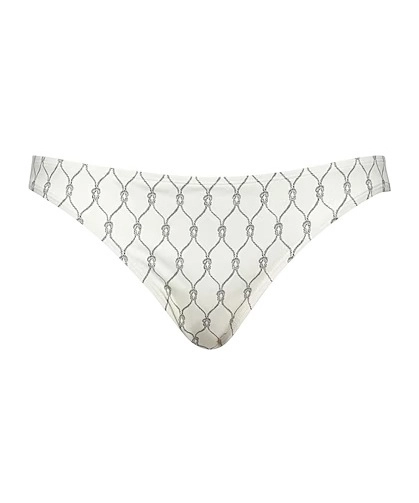 Tory Burch Two-tone Bikini Bottoms - White