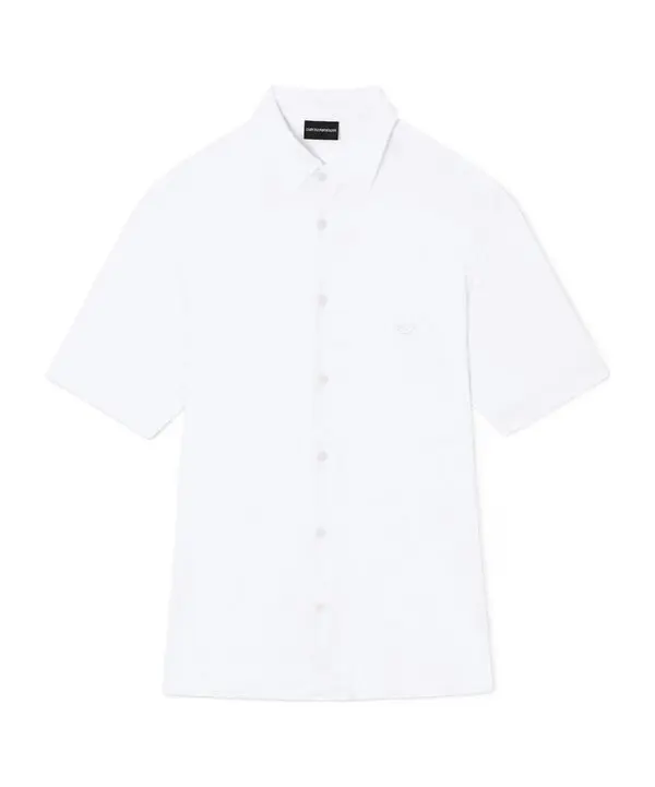 Emporio Armani Collared Shortsleeve Shirt - White