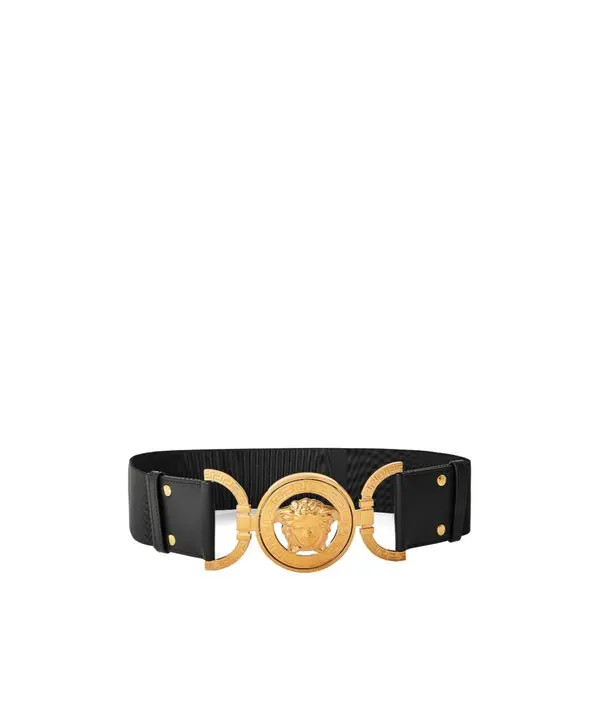 Versace Stretch Wide Waist Belt - Black