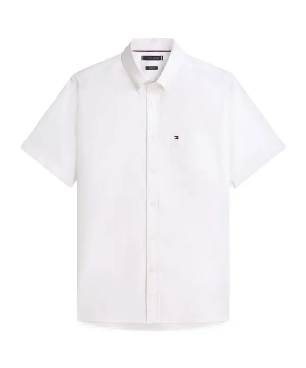 Tommy Hilfiger Buttondown Collar Shortsleeve Shirt - White