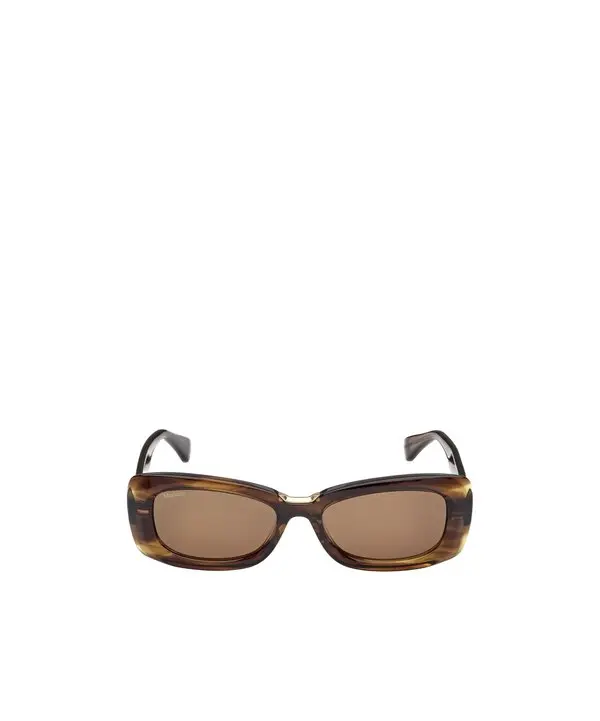 Max Mara Rectangular Frame Sunglasses - Brown