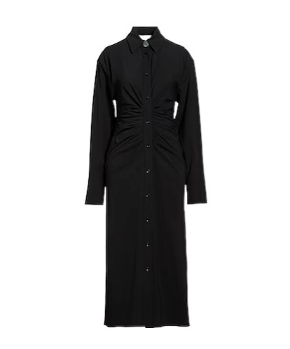Sportmax Midi Shirt Dress With Gathered Detailing - Black