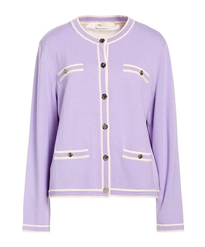 Tory Burch Plain Colour Cardigans - Purple