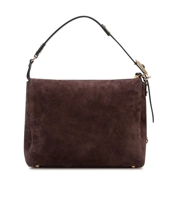 Etro Logo-print Suede Shoulder Bag