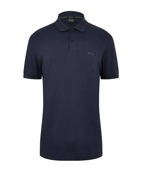 Hugo Boss Solid Shortsleeve Polo Shirt - Blue