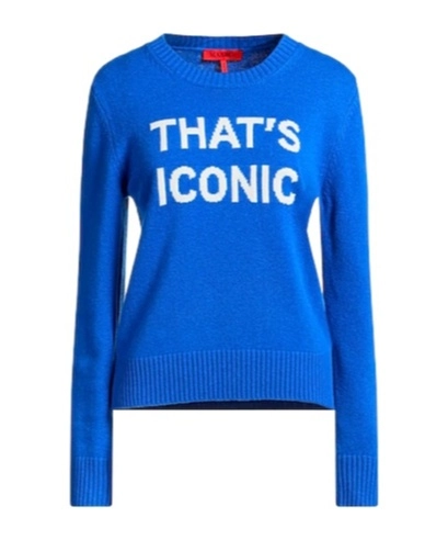 MAXCO. Max&co. Two-tone Crew Neck Knit Sweater