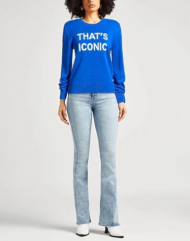 MAXCO. Max&co. Two-tone Crew Neck Knit Sweater