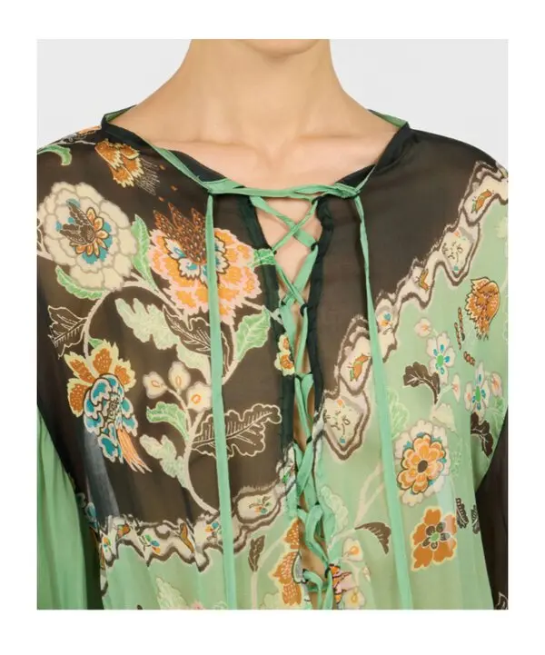 Roberto Cavalli Floral-print Ruched Mini Dress