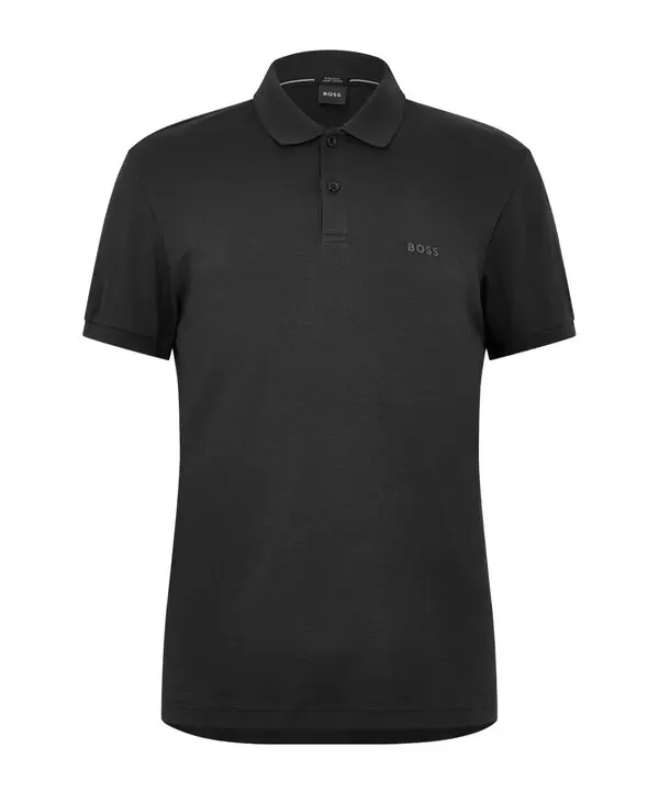 Hugo Boss Solid Shortsleeve Polo Shirt - Black