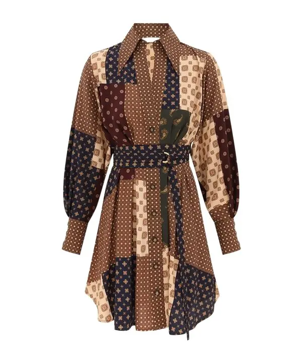 Zimmermann Long-sleeved Dress - Brown