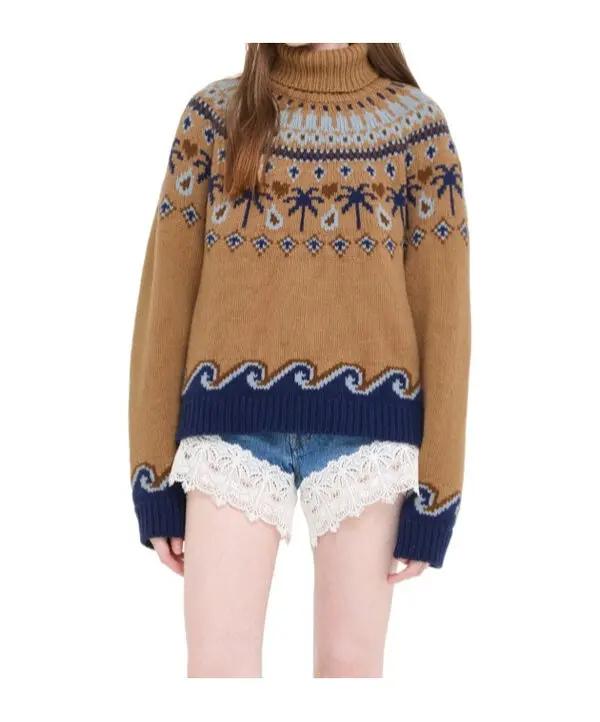Alanui Sweet Winter Palm-tree Sweater