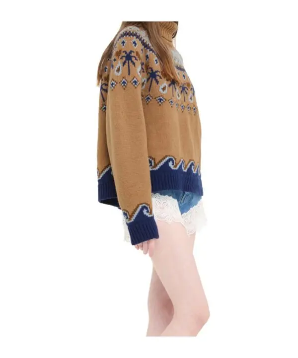 Alanui Sweet Winter Palm-tree Sweater