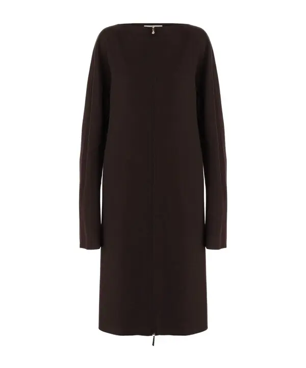 Carven Long Sleeve Round Neck Shift Dress