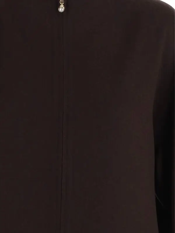 Carven Long Sleeve Round Neck Shift Dress