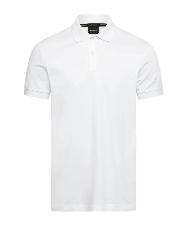 Hugo Boss Solid Shortsleeve Polo Shirt - White