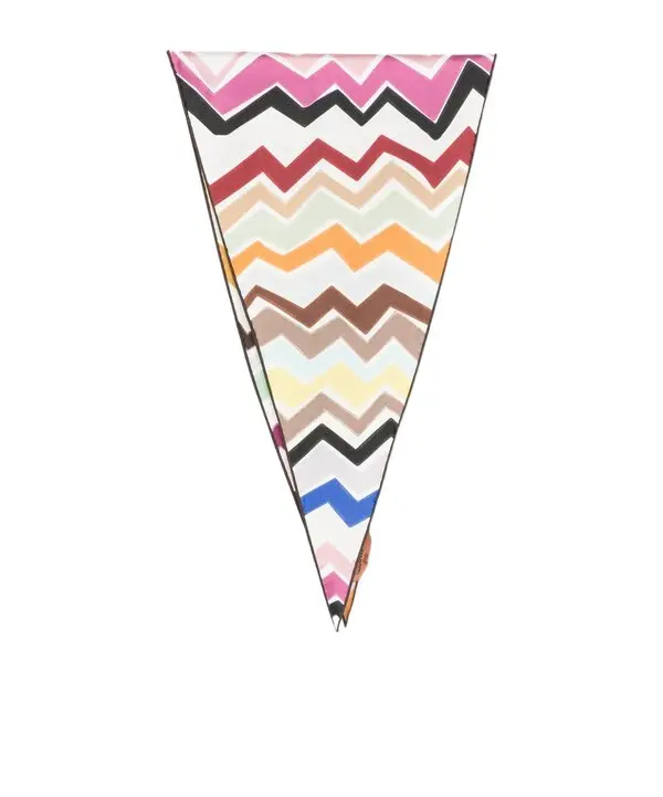 Missoni Zig-zag-print Scarf - White Multicolour