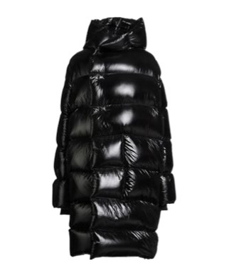 Rick Owens Long Hooded Down Coat - Black