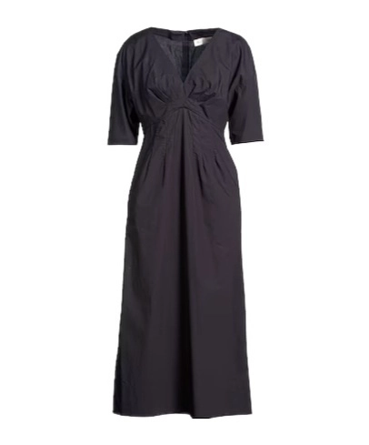 Tory Burch V-neck A-line Midi Dress - Black