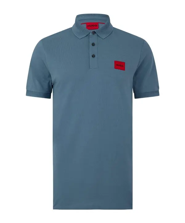 Hugo Boss Solid Shortsleeve Polo Shirt - Blue
