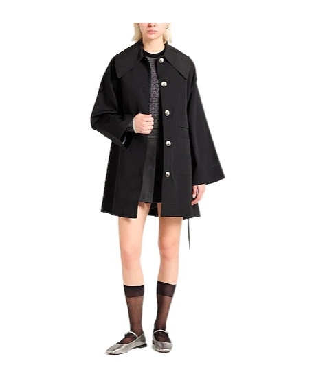 GANNI Plain Colour Overcoats
