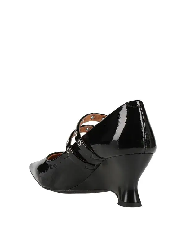 GANNI Comfortable Non-slip Wedge-heel Mary Janes