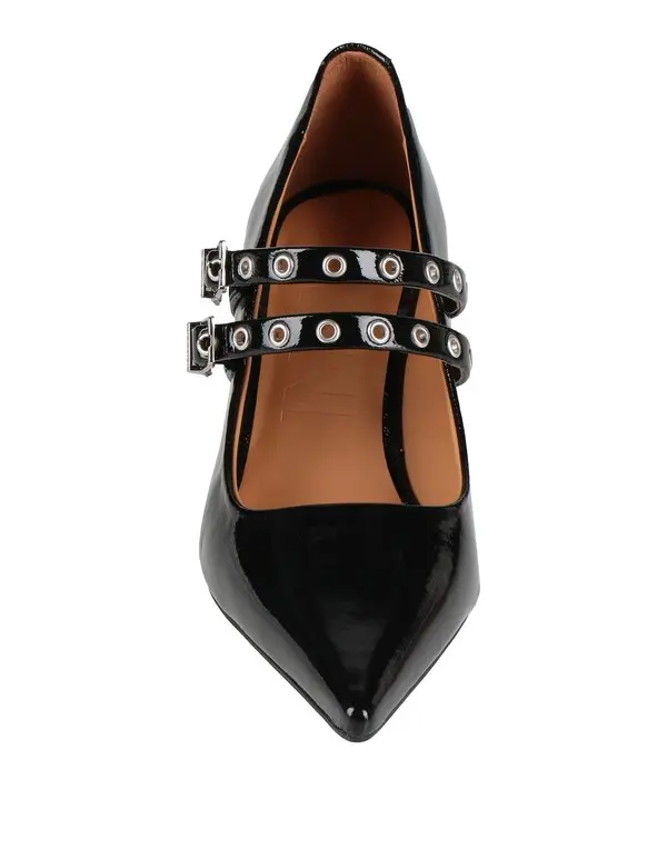 GANNI Comfortable Non-slip Wedge-heel Mary Janes