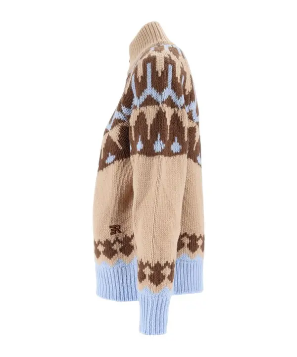 Ermanno Scervino Fair Isle Zip-up Cardigan