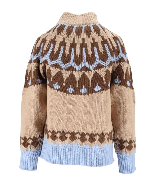 Ermanno Scervino Fair Isle Zip-up Cardigan