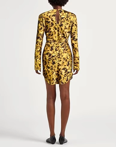 MAXCO. Max&co. Multicolor Leopard Print Satin Belted Dress