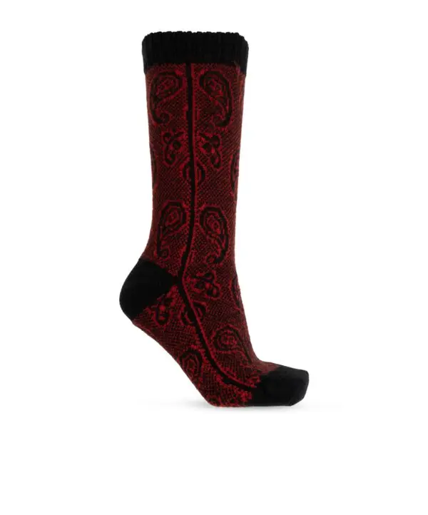 Dries Van Noten Ribbed Knit Socks - Black