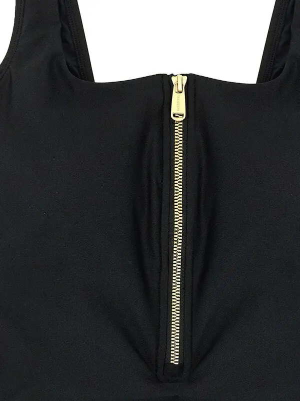 Goldbergh Caviar Zip-front One-piece Swimsuit