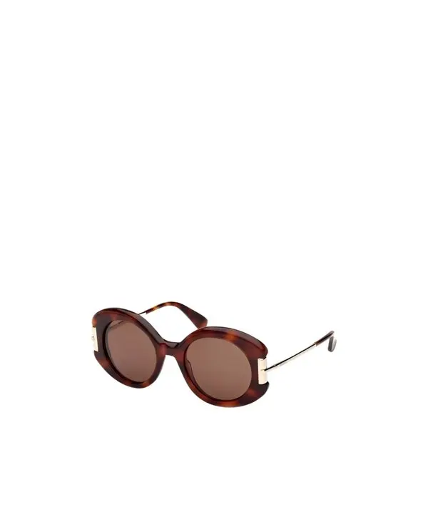 Max Mara Round Frame Sunglasses - Dark Havana/brown