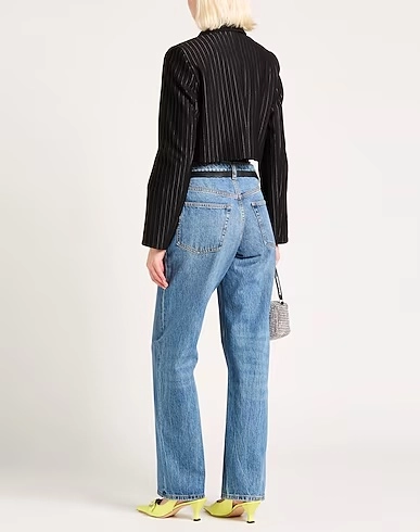 GANNI Slim-fit Striped Coat