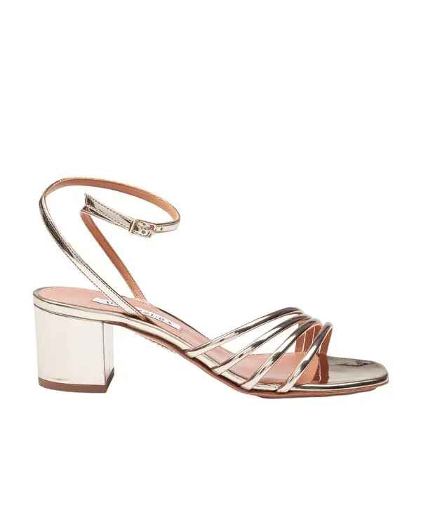 AQUAZZURA 50mm Latour Block-heel Sandals - Nude