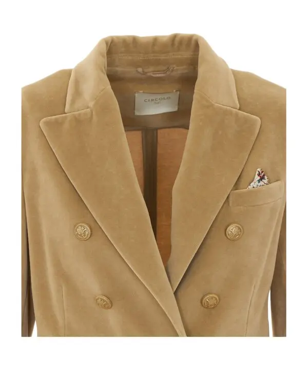 CIRCOLO 1901 Double-breasted Velvet Blazer