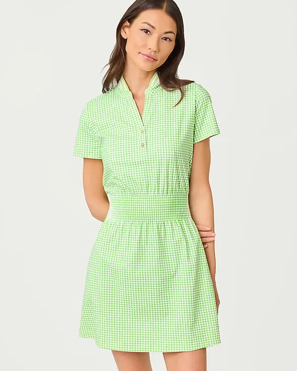 Lilly Pulitzer® Upf 50+ Luxletic Love Active Dress - Pistachio Macaron Lil Check It Gingham