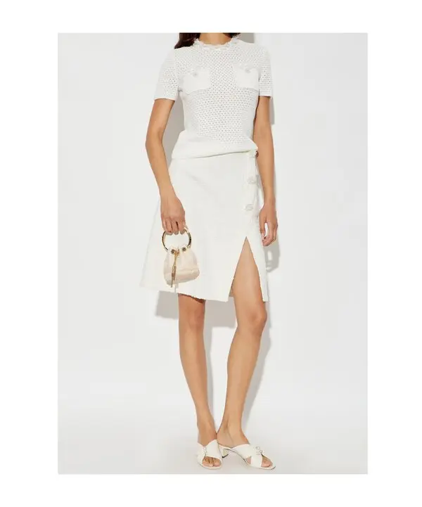 SELF-PORTRAIT Slit Skirt