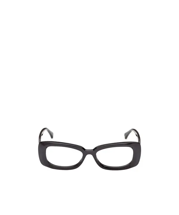 Max Mara Rectangular Frame Eyeglasses - Black