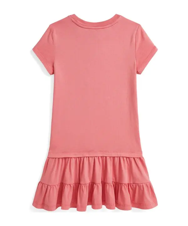 Polo Ralph Lauren Short Sleeve T-shirt Dress With Ruffled Hem