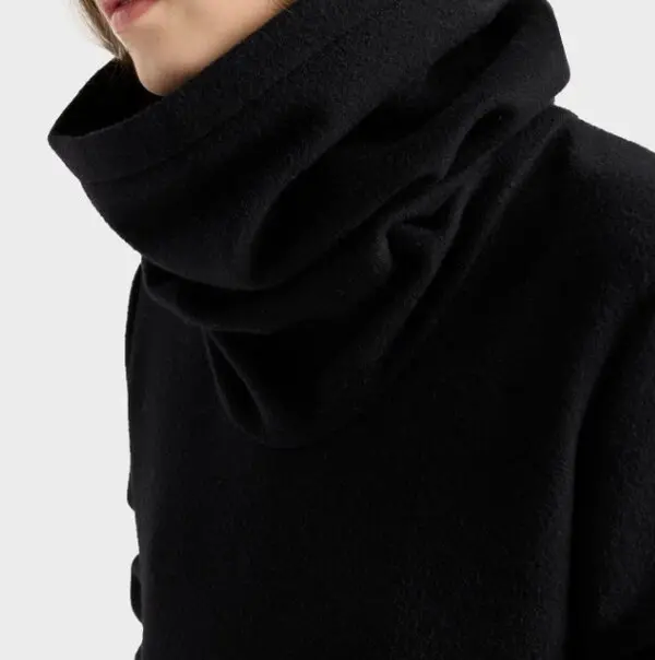 7 For All Mankind Wool Blend Pleated Turtleneck Dress