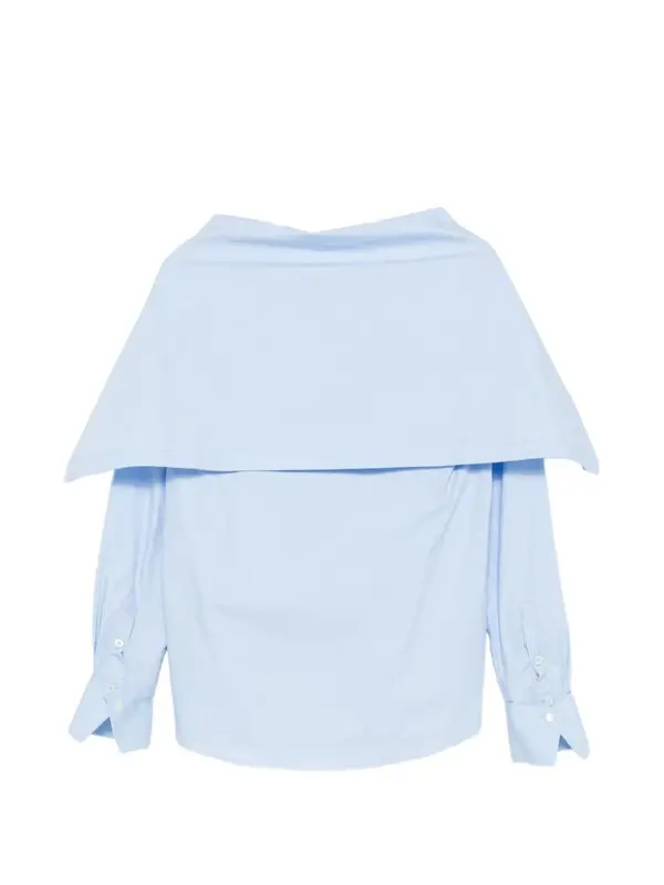 7 For All Mankind High-necked Long-sleeved Poplin Shirt