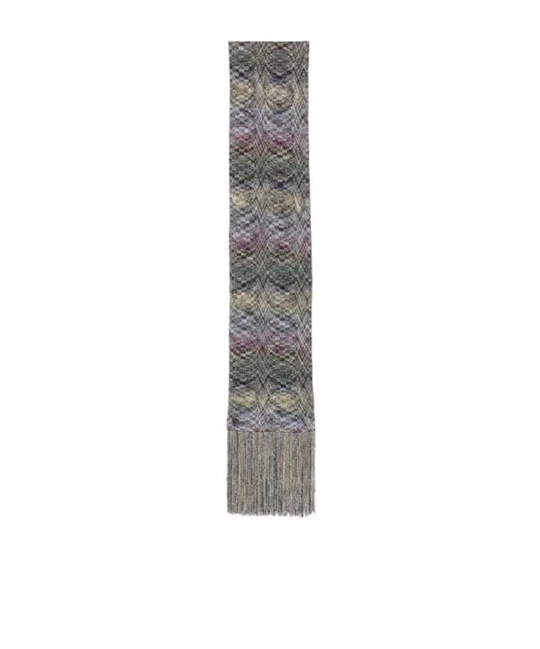 Missoni Zigzag Fringed Scarf - Grey