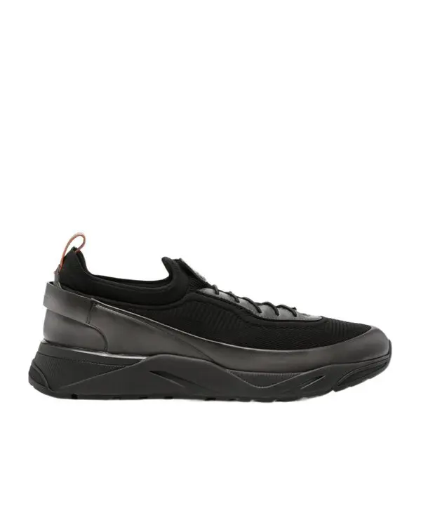 Santoni Panelled Low-top Sneakers - Black