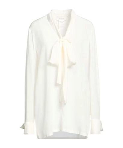 Sportmax Bow Detail Long Sleeve Crepe Blouse - White