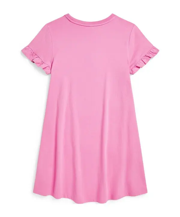 Polo Ralph Lauren Cotton Dress With Embroidered Bear Graphic